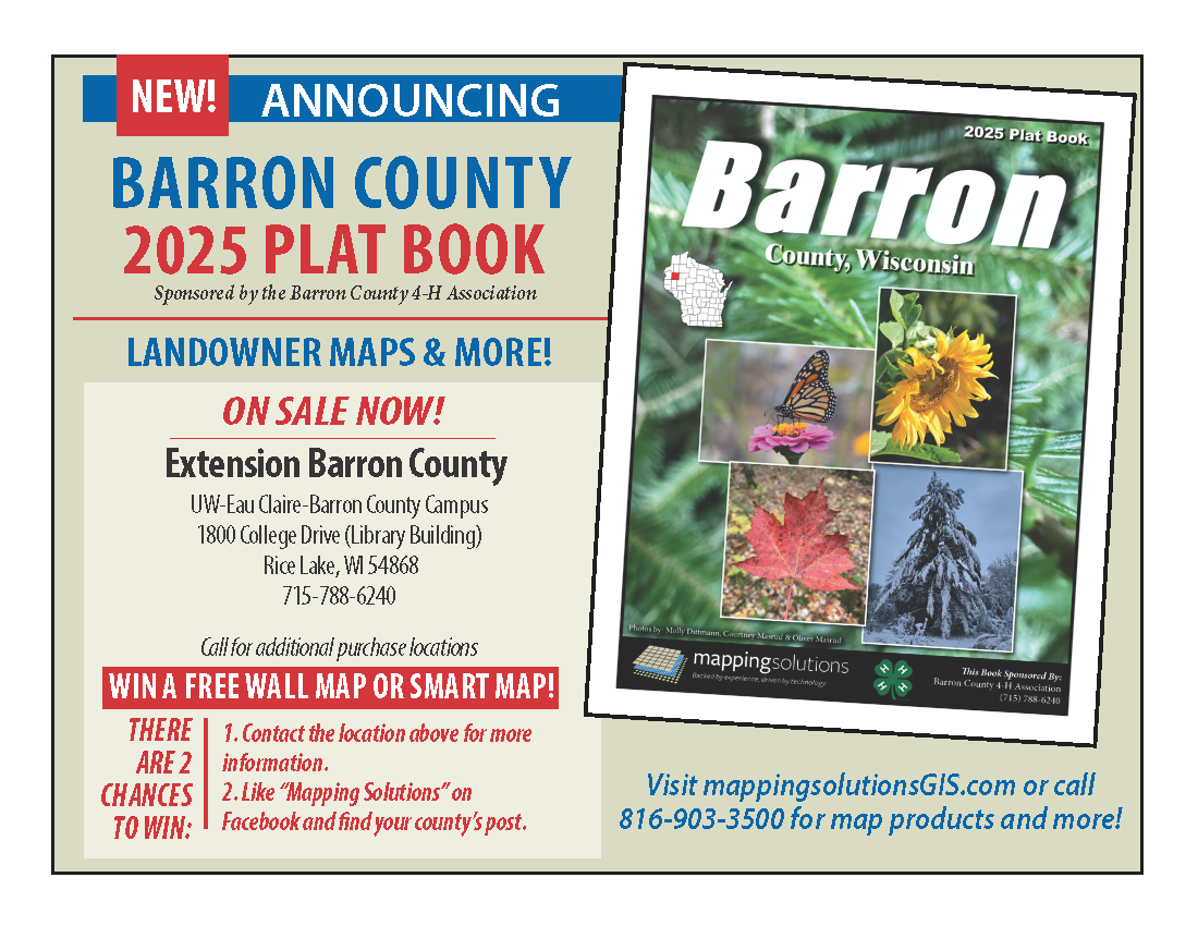 2025 Plat Book for sale! – Extension Barron County